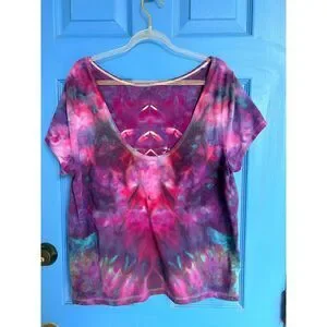 GAP | Tops | Handmade Mandala Tie Dye Tshirt Ice Dyed Womens Xl | Poshmark